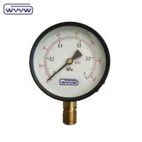 China Water Pool Filters 60mm 100mm 10 Bar Pressure Manometer Gauge for sale