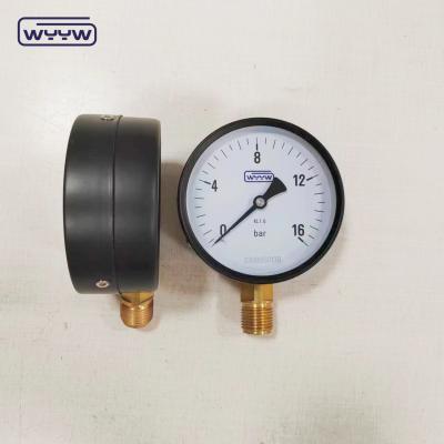 China Water Pool Filters 60mm 100mm 10 Bar Pressure Manometer Gauge for sale