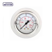 China Hydraulic Pressure Gauge Flange SS304 Glycerine Or Silicome Filled Manometer for sale