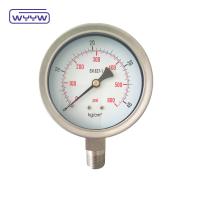 China Customizable Stainless Steel Bourton Tube Gauge Filled with Liquid Pressure Bottom Mount for sale