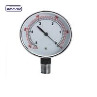 China Pressure 0 .. 1000 Bar All Stainless Steel Pressure Gauge For Pharmaceutical Applications No Liquid Filled for sale