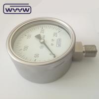 China Aluminum Black Pointer Capsule Pressure Gauge 100mm 1/2 Connection Sizes for Heavy-Duty Applications for sale