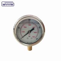 China Phosphor Bronze Bourdon Tube Material Pressure Gauge Manometer For High Pressure Applications Up To 0-1000bar Range for sale