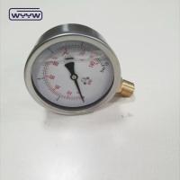 China 0-10 Bar Range Pressure Gauge Manometer With Oil Type Availble To Fill Oil And Bottom Back Mount for sale