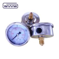 China Bar Pressure Range Pressure Gauge Manometer With Brass Connection Bottom Back Mount for sale
