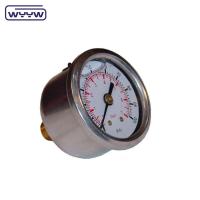 China 1/4'' BSP Thread Liquid Filled Pressure Gauge Stainless Steel Bourton Tube For Industrial for sale