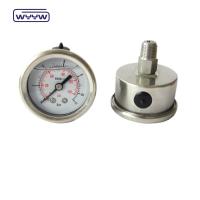 China Stainless Steel Bourton Tube Liquid Filled Pressure Gauge Heavy Duty 63mm 100mm 150mm for sale