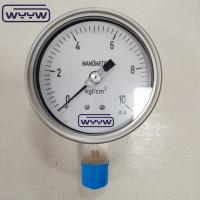 China Bayonet Ss304 Case ss316 thread Glycerine Filled Safety Glass  Pressure Gauge with adjustment pointer for sale