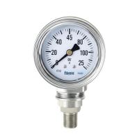 China Black Steel Electric Contact Pressure Gauge 150mm with Bottom Mount for Hydraulic Systems for sale