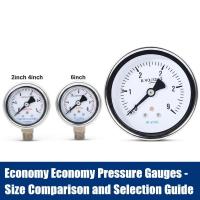 China 2-inch 4-inch 6-inch Economy Pressure Gauge for Industrial and Commercial Applications for sale