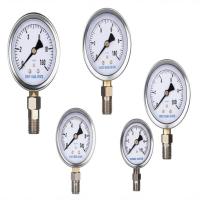 China Industrial Standard Pressure Gauge with Bourdon Tube Movement, Clear Legible Dial, and Versatile Mounting for sale