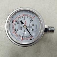 China 2.5 Inch Glycerin Filled Radial Pressure Gauge with Dual Scale for Accurate Low-Pressure Measurement for sale