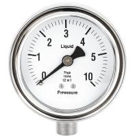 China 4-inch 100mm Liquid Filled Hydraulic Pressure Gauge with 0-2.5MPa/0-25kgf/cm² Range and Shock Resistant Design for sale