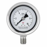 China 4 Inch 100mm Stainless Steel Pressure Gauge Vibration Resistant Corrosion Resistant No Oil Fill Manometer for sale