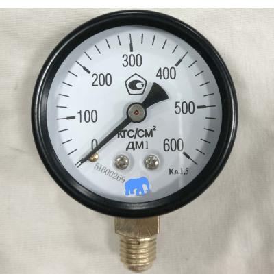 China 2.5 Inch 60MPa (600 Bar) Helical Bourdon Gauge for High Pressure Industrial Applications for sale