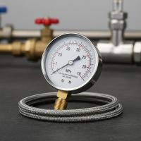 China 2-inch (50mm) Gas Test Pressure Gauge with 0-25MPa Range and High-Accuracy Certification for Gas Systems for sale