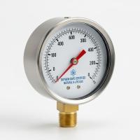China 2-inch Oxygen Pressure Gauge with 0-4000 PSI Range Oxygen-Safe Certified for Natural and LPG Gas Applications for sale