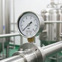 China 6-inch 150mm Sanitary Pressure Gauge with Flange | 0-1MPa Range | Vibration Resistant Diaphragm Design for sale