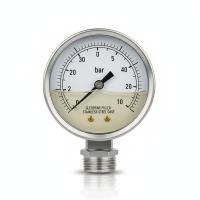 China 2.5 inch 63mm Glycerine Filled Pressure Gauge with Stainless Steel Case and Vibration Resistance for sale