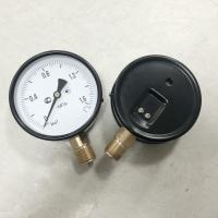 China 4-inch (100mm) Black Steel Case Dry Pressure Gauge with 0-1.6MPa Range and M20×1.5 Vertical Connection for sale