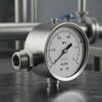 China Stainless Steel Vacuum Pressure Gauge with 60mm Dial Size and Back Mount for Industrial Applications for sale