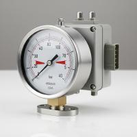 China 4-inch (100mm) Electric Contact Pressure Gauge with Dual Limit Control and 380V 10VA for Automation for sale