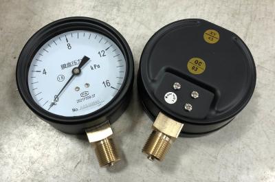 China 4-inch (100mm) 0-16kPa Capsule Pressure Gauge for Low Pressure Gas and Ventilation Systems for sale
