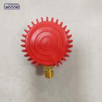 China 50mm Red Color Case Gas Pressure Gauge W0.6MPa Range Manometer With Rubber Cover for sale