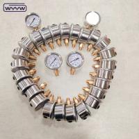 China 50mm Stainless Steel Bottom Entry Liquid Filled Pressure Gauge with 1/4 NPT Connection for sale