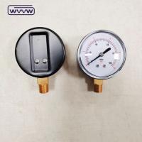 China 63mm 100mbar Black Steel Case Capsule Pressure Gauge for Gas with Bottom Mount for sale