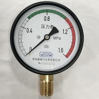 China 4 Inch 100MM 0~1.6MPa Carbon Steel Pressure Gauge for Air Compressor and Compressed Air Receiver Tank for sale
