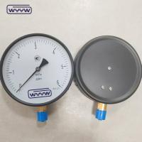 China 160mm Black Steel Pressure Gauge with Bottom Mount G1/2