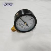 China 60mm Dial Size Black Steel Case Bottom Mount Pressure Gauge Gas Pressure Meter for sale