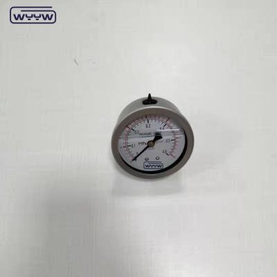 China 63mm Horizontal Glycerine Manometer Back Connection Pressure Gauge for sale