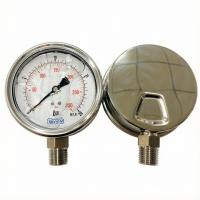 China Thread 14PTNPTG M Stainless Steel Case High Pressure Gauge Engineered for Performance Under Extreme Pressure Conditions for sale
