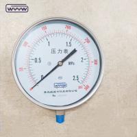 China 250mm Bayonet Stainless Steel Bottom Connection Heavy Duty Pressure Gauge for sale