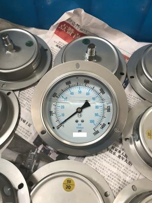China High‑Quality Liquid Filled Shock‑Resistant Pressure Gauge | Clear Oil No‑Bubble Design for sale