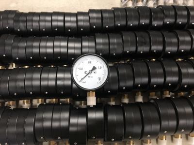 China 100mm Russian Standard Pressure Gauge | Black Iron Case MPa Manometer for sale