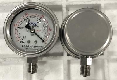China 63mm (2.5 Inch) Matte Stainless Steel Compound Vacuum Pressure Gauge with Class 2.5 Accuracy for sale