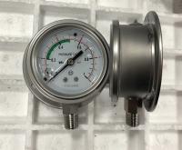 China 63mm (2.5-inch) Liquid-Filled Pressure Gauge with Front Flange Panel-Mount for Industrial Applications for sale