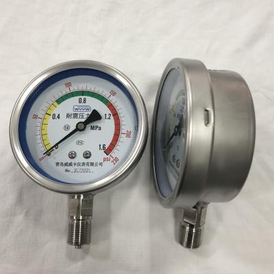 China Stainless Steel Housing Pressure Gauge Manometer To Fill Oil Suitable For Industrial Applications With 1 Year Assurance for sale