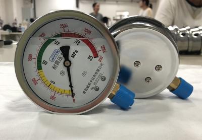 China Stainless Steel Pressure Gauge Manometer Featuring Customized Support OBM and Fluid Compatibility Air Designed for Industrial for sale