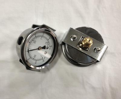 China 60mm Semi-Steel Pressure Gauge with Dual Scale Measurement for Industrial Applications for sale