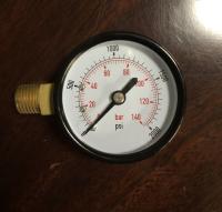 China Bottom Mount Bourdon Tube Pressure Gauge with Sample Check for Reliable Gas Pressure Manometer Monitoring for sale