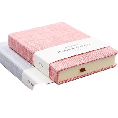 China Custom A5 B5 fabric hard cover notebook with company name for sale