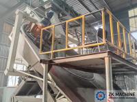 China Large Scale Diameter 6m Disk Pelletizer Phosphogypsum Powder Granulation Equipment for sale