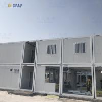 China Expandable Modular Portable Office Container with Double-glazed Aluminum Curtain Wall and A1 Fire Rated Construction for sale