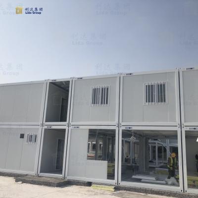 China Expandable Modular Portable Office Container with Double-glazed Aluminum Curtain Wall and A1 Fire Rated Construction for sale