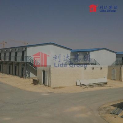 China Compact Fire Resistant Metal Fab Homes Camp Steel Shelter Building 8.28m for sale