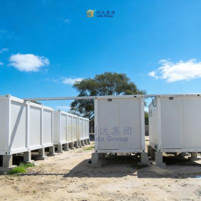 China Rapid Deployment Flat Pack Container House Waterproof 18mm Portable Steel Buildings for sale